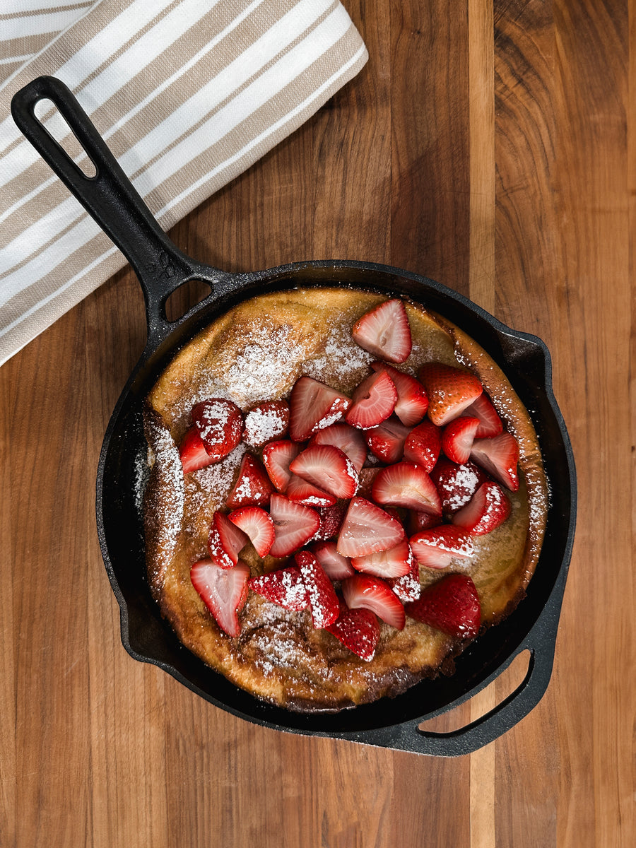 Honey-Roasted Strawberry Dutch Baby