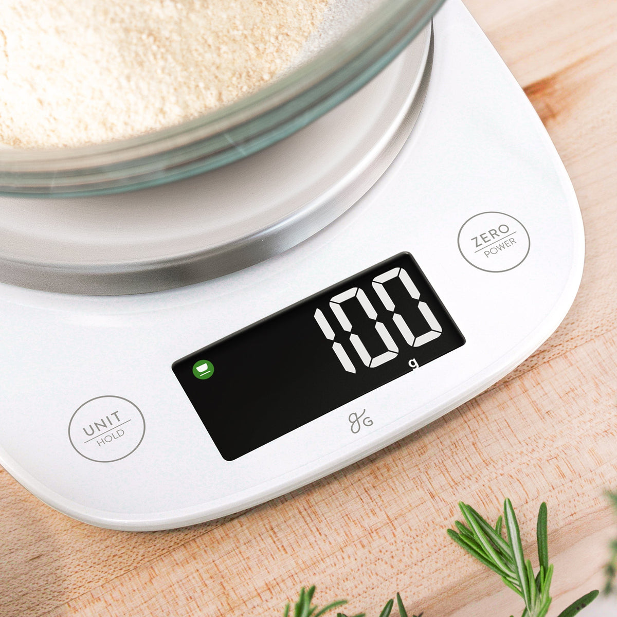 Single Sensor Baking Scale (White/Stainless Steel)